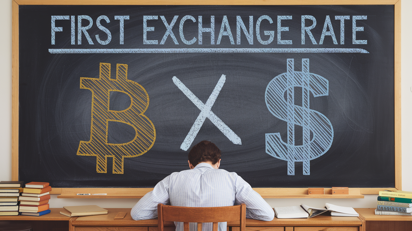 The first official BTC/USD exchange rate